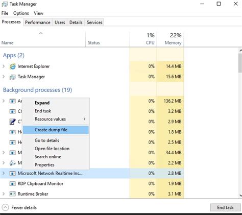 How Do You Get A Memory Dump Of A Specific Process In Windows Continual Integration