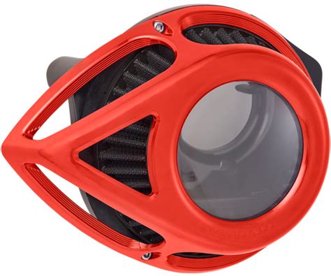 Arlen Ness Clear Tear Red Air Cleaner Kit Harley Davidson Twin Cam