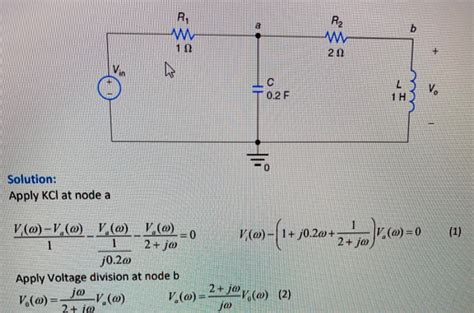Solved Is The Kcl Equation Right Why Is Node A Node Leaving
