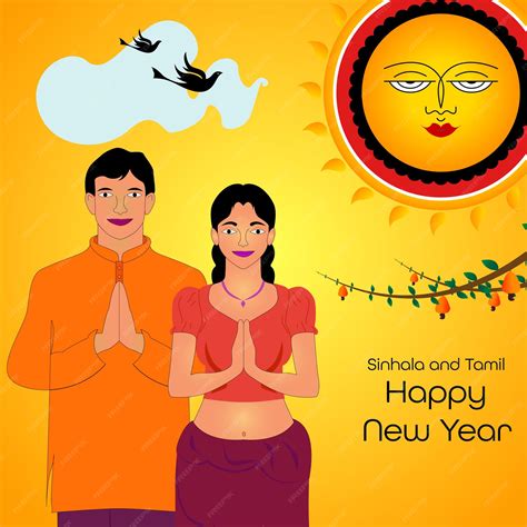 Premium Vector Sinhala And Tamil Happy New Year Sinhala Avurudu