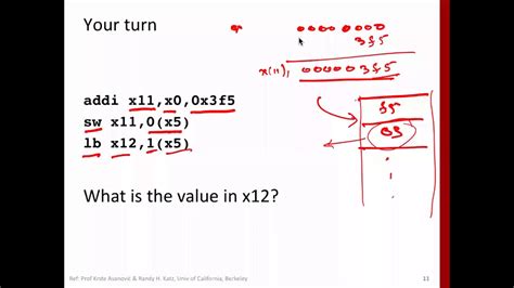 Cs211 Lecture 13 Risc V Instructions Logical Shift Youtube