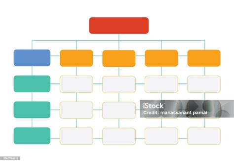 Infographic Flowchart Workflow Diagram Organization Chart Vector Illustration Ilustrasi Stok