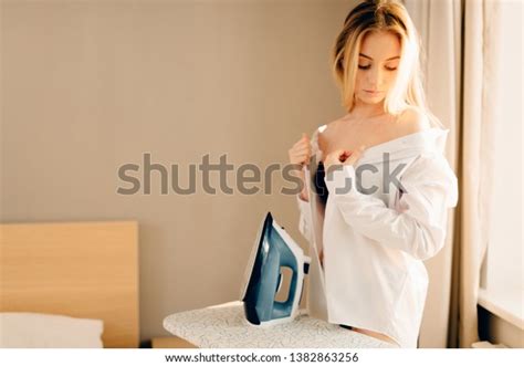 Sexy Romantic Blonde Woman Trying New Stock Photo Shutterstock