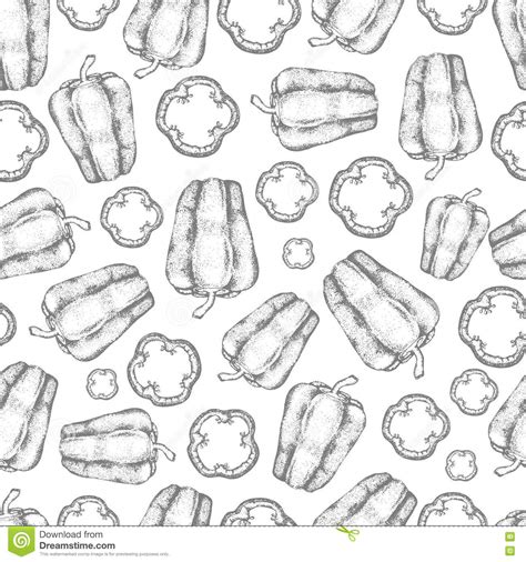 Seamless Pepper Pattern Stock Illustrations 8526 Seamless Pepper