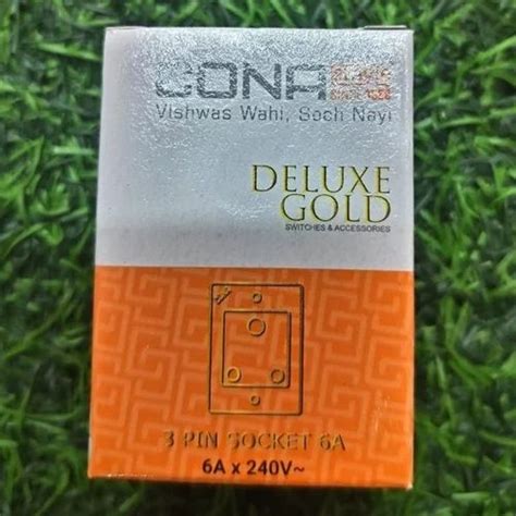 6a Cona Deluxe Gold Socket 2m 2 Way At Rs 22 Piece In Bengaluru Id 2852656395730