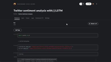 Kaggle Notebook On Twitter Sentiment Analysis Yossef Mohammed Posted