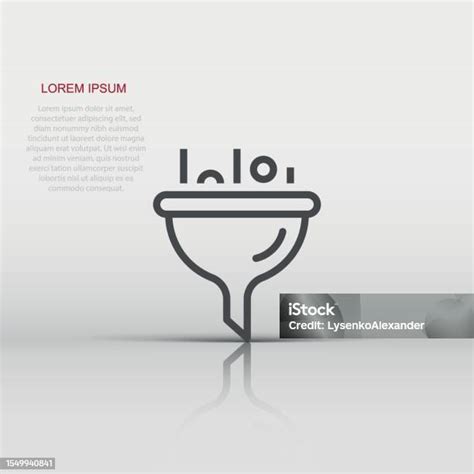 평평한 스타일의 필터 아이콘입니다 흰색 격리 된 배경에 깔때기 벡터 그림입니다 화학 콘 비즈니스 개념 교통 체증에 대한 스톡 벡터 아트 및 기타 이미지 Istock