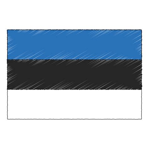 Hand Drawn Sketch Flag Of Estonia Doodle Style Icon 21846935 Vector