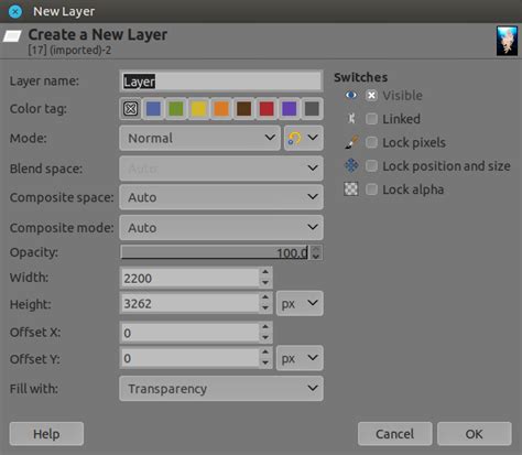 Is There A Toggle Switch Extension To Disable The New Layer Dialog Not