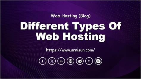 10 different types of web hosting