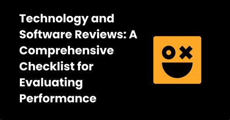 Technology And Software Review Checklist Checklist Gg
