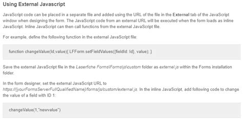 Forms 11 Javascript Laserfiche Answers