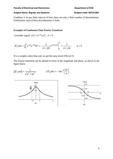 Unit 2 Analysis Of Continues Time Signal Pdf