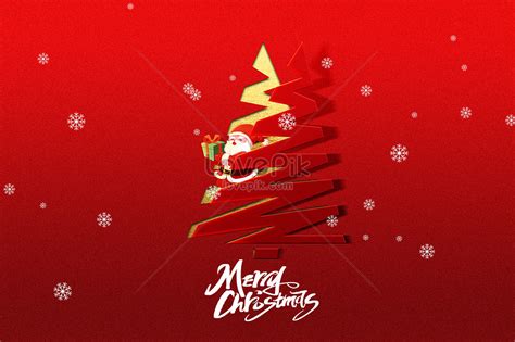 크리스마스 레드 골드 크리 에이 티브 크리스마스 트리 배경 사진 및 창의적인 일러스트 무료 다운로드 Lovepik