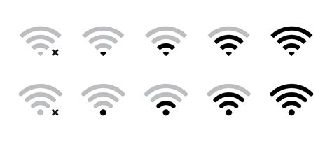 Wifi Signal Strength Icon Set In Flat Style Wireless Connection Network Symbol Vector 35878751