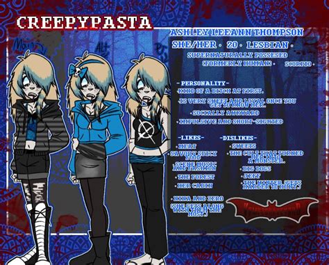 Ashleys Ref Sheet Creepypasta Oc By Vampzgraveyard On Deviantart