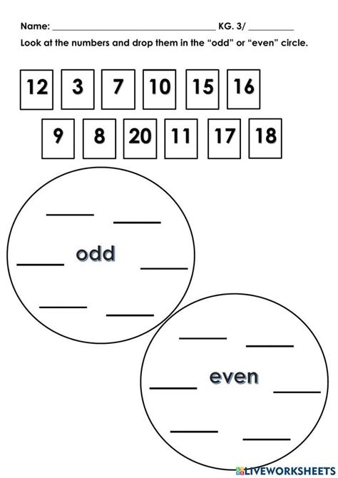 Even And Odd Numbers Interactive Activity For Kindergarten In 2025 Preschool Activities