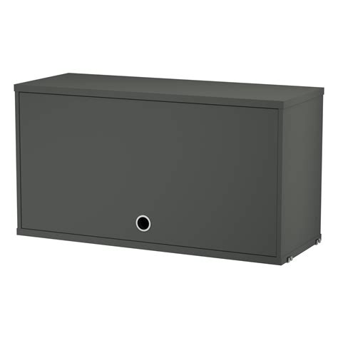 String Furniture String Cabinet With Flip Door 78 X 30 Cm Dark Grey Finnish Design Shop Uk