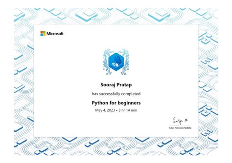 Sooraj Pratap On Linkedin Today I Earned My Python For Beginners