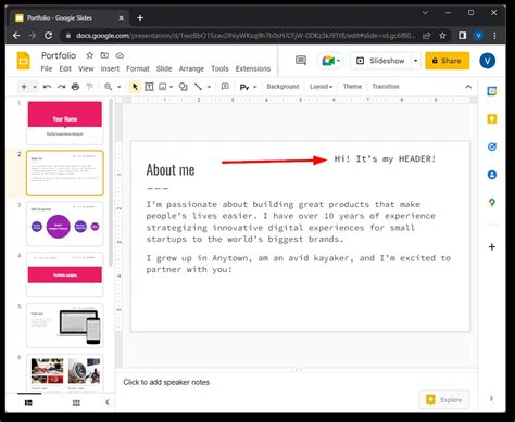 How To Add A Header Or Footer To Google Slides Tab TV