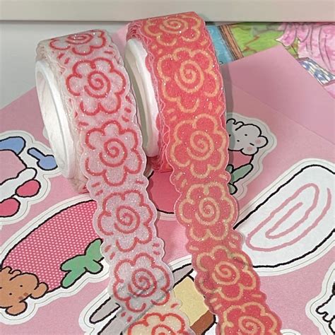 윤구 꽃동글 다이컷 마스킹 테이프 2종 잠시다락