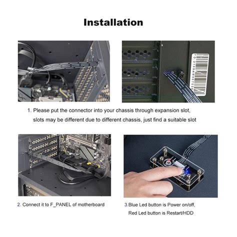 universal pc power button external power switch on off and reset