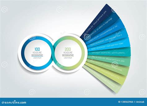 2 Circle Connected 3d Infographic Two Labels Stock Vector Illustration Of Graphic Step