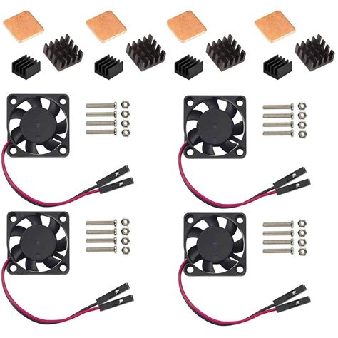 Raspberry Pi Fan Heatsink Kit Black Pack Easycargo