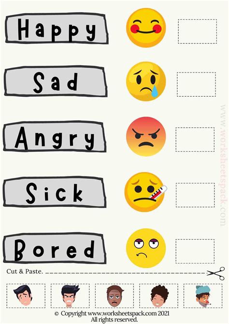 Feelings Activities For Preschool Worksheetspack
