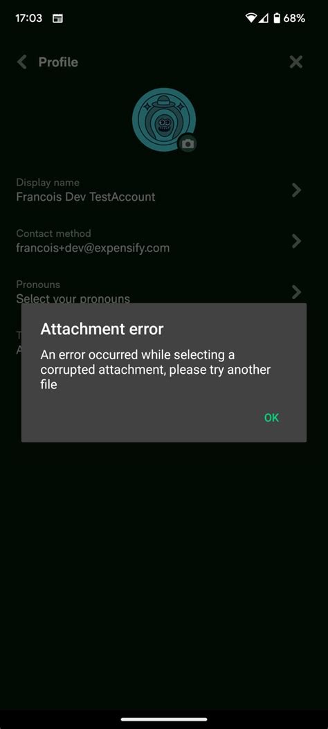 Profile Unable To Upload SVG File On Avatar Corrupted File Is