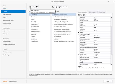 Tutorial Create And Manage Columns At Design Time Winforms Controls Devexpress Documentation