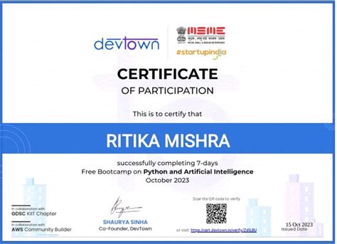 ritika mishra on linkedin devtown python ai