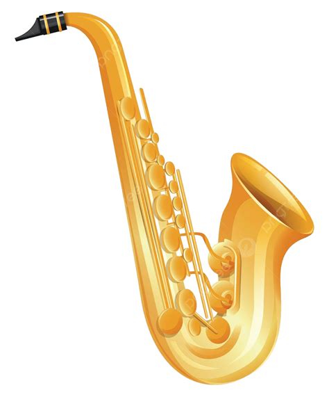 Golden Saxophone On White Background Woodwind Orchestra Saxophone Vector Woodwind Orchestra
