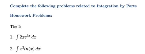 Solved Complete The Following Problems Related To