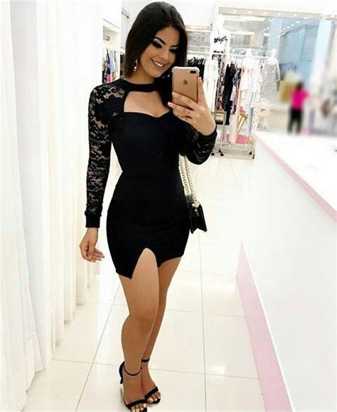 Amazing Outfits Tight Black Homecoming Dress Party Dresses With