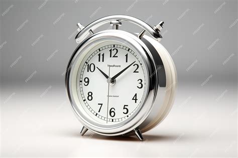 Premium Vector Alarm Clock Retro And Vintage Classic Design On Black And White Background