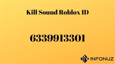 Kill Sound Roblox ID Infonuz