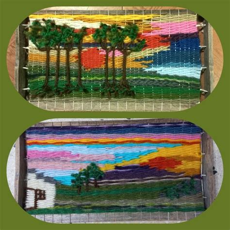 Two Pictures Showing Different Types Of Weaving