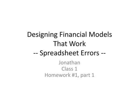 spreadsheet errors jonathan pptx technology and computing