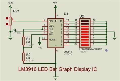 LM3916 Dot Bar Display Driver Pinout Examples Datasheet Applications