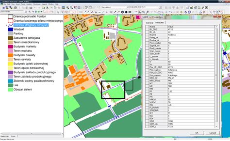 screen shot of geomedia professional with a dialog window presenting