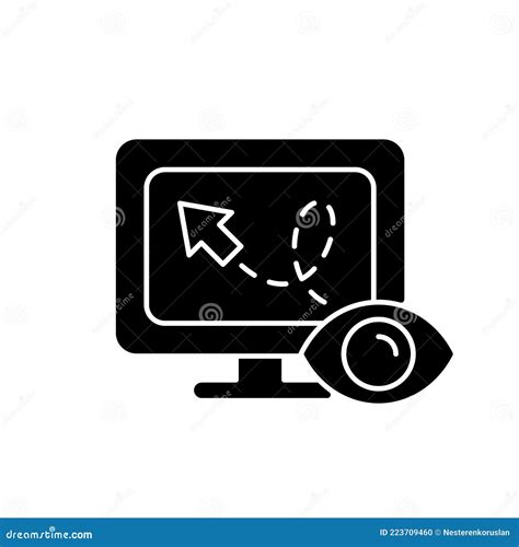 Mouse Movement Tracking Black Glyph Icon Stock Vector Illustration Of Items Protection 223709460