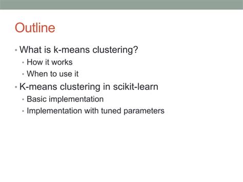 K Means Clustering With Scikit Learn Ppt