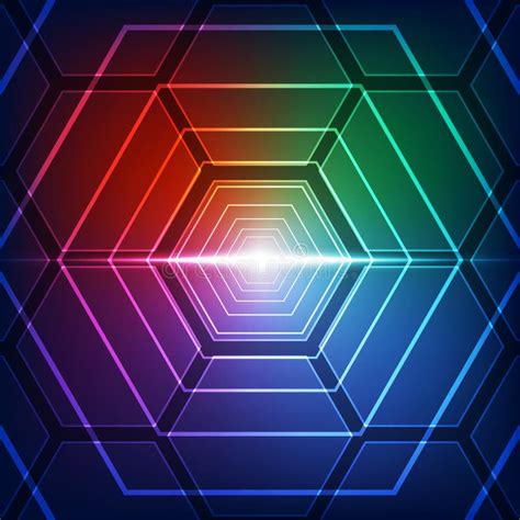 Vector Illustration Hi Tech Digital Technology Concept Abstract Background Stock Vector