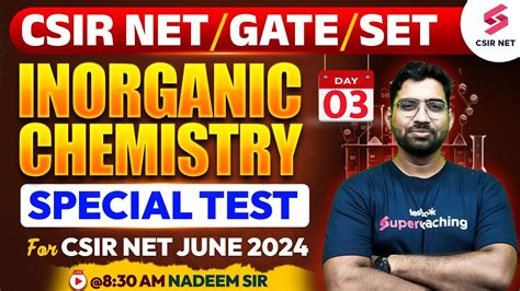 Csir Net Gate Set Chemical Science Inorganic Chemistry Rapid