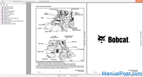 Bobcat Loader 873 883 Service Manuals Manualpost Instant Download