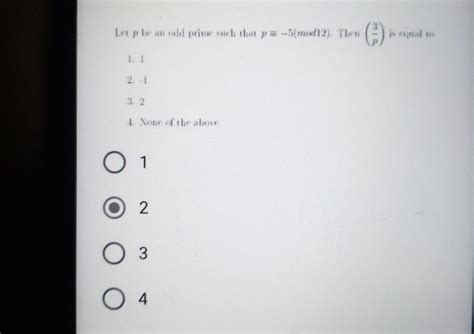 Solved Let P Be An Odd Prime Such That P Mod Then Chegg Com