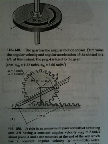 Solved The Gear Has The Angular Motion Shown Determine Chegg