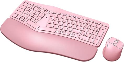 Mk960 Ergonomic Wireless Keyboard Mouse Combo Bluetooth 2 4g Split Design Keyboard