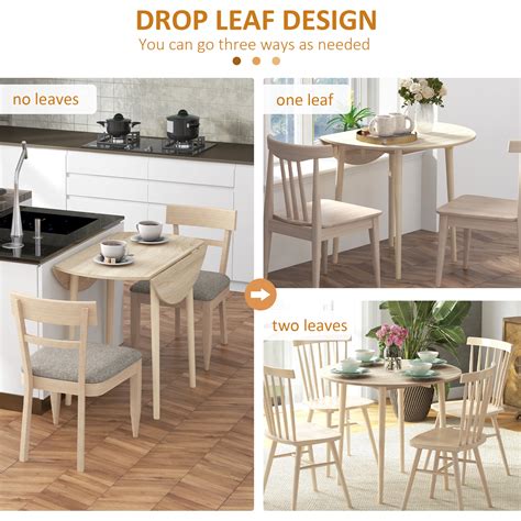Homcom Folding Dining Table Drop Leaf Table